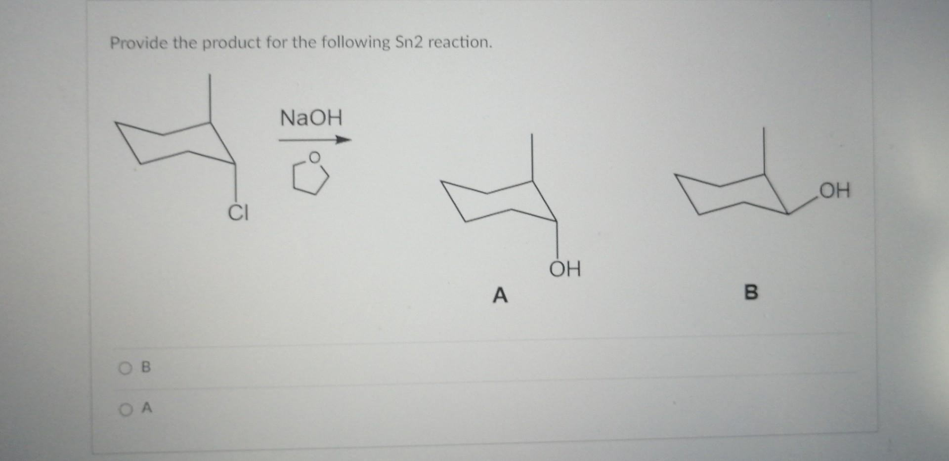 Solved Provide the product for the following Sn2 reaction. | Chegg.com