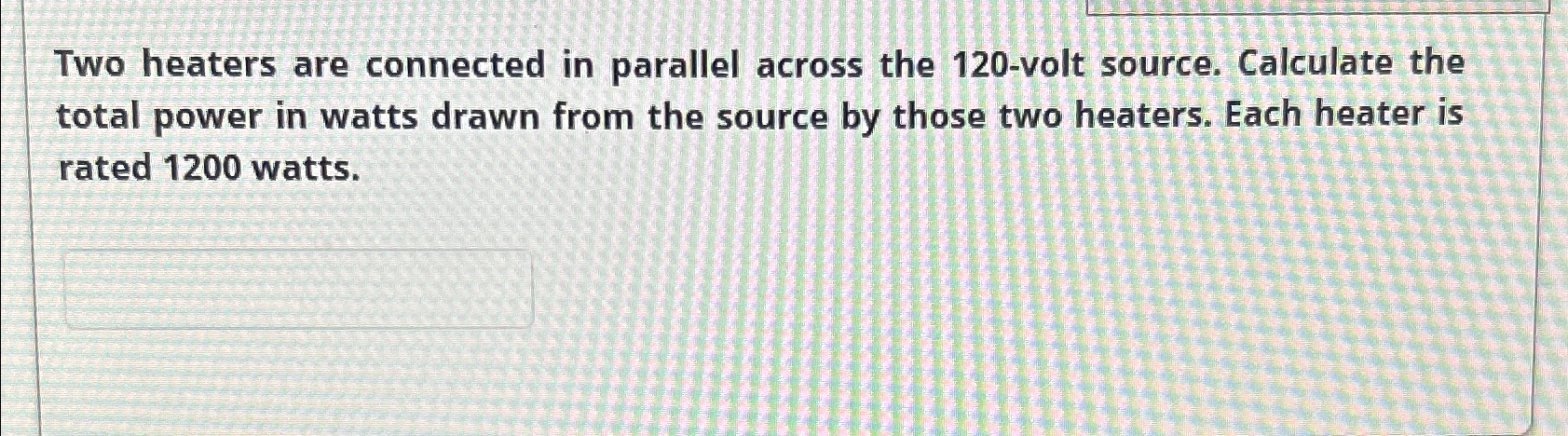 Solved Two heaters are connected in parallel across the | Chegg.com