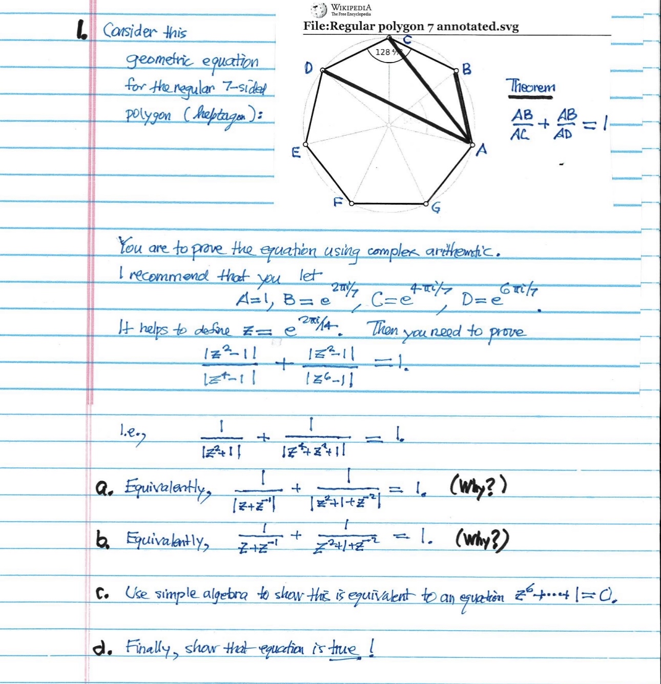 Solved Consider this-. ﻿WIKIPEDIAgeometric equation for the | Chegg.com