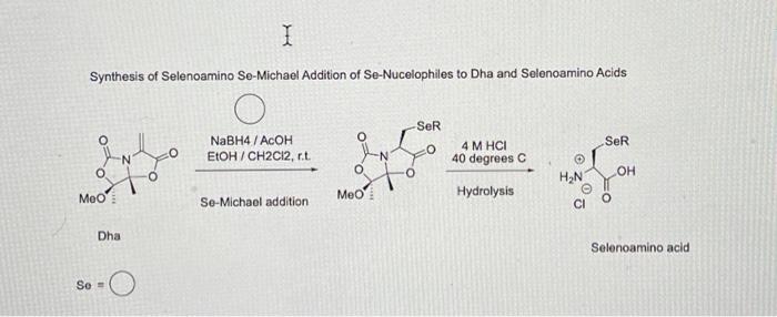 Solved Synthesis of Selenoamino Se-Michael Addition of | Chegg.com