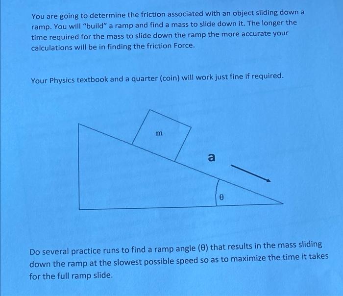 Solved You are going to determine the friction associated | Chegg.com