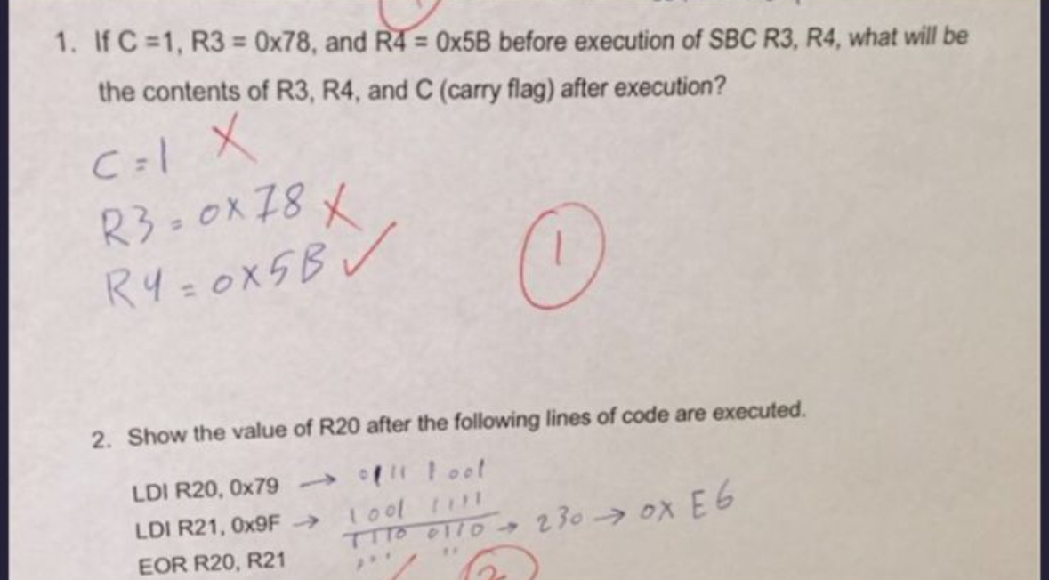 Solved If C=1,R3=0×78, ﻿and R4=0×5B ﻿before execution of | Chegg.com