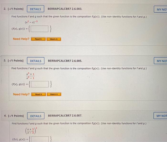Solved 2. (-/1 Points) DETAILS BERRAPCALCBR7 2.6.003. MY NOT | Chegg.com