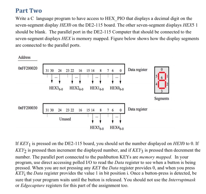 Solved Part Two Write a C language program to have access to | Chegg.com