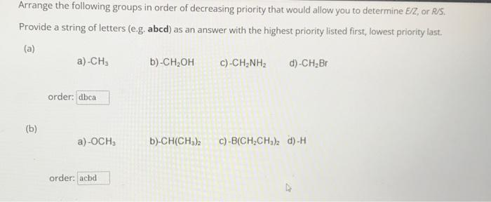 Solved Arrange the following groups in order of decreasing | Chegg.com