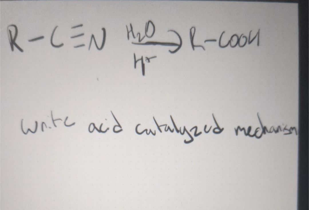 R-C=NH2OH-R-COO Hwrite acid catalyzed mechanism | Chegg.com