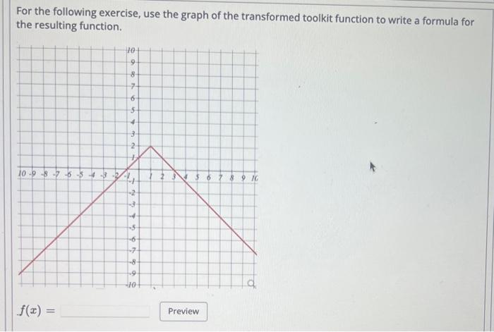Solved For the following exercise, use the graph of the | Chegg.com