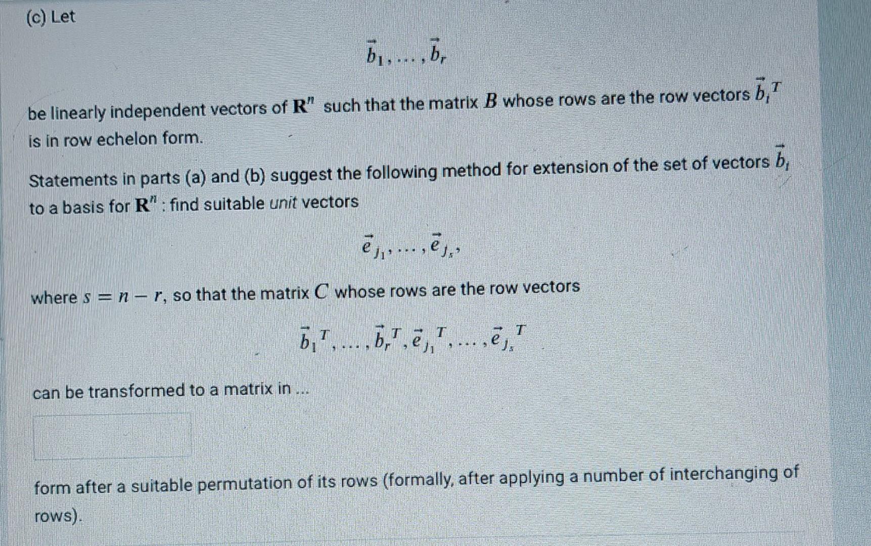 Solved (Linear Spans). Recall that the transpose operation | Chegg.com