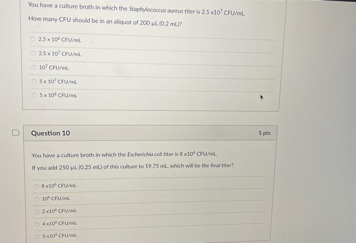 Solved You have a culture broth in which the Staphylococcus | Chegg.com