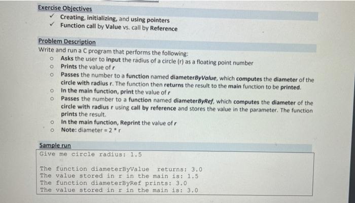 Solved Exercise Objectives Creating Initializing And Using 