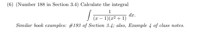 Solved (6) (Number 188 ﻿in Section 3.4) ﻿Calculate the | Chegg.com