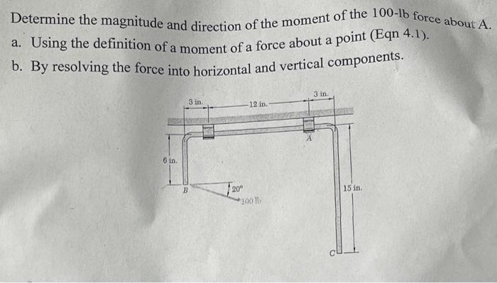 Solved Determine the magnitude and direction of the moment | Chegg.com