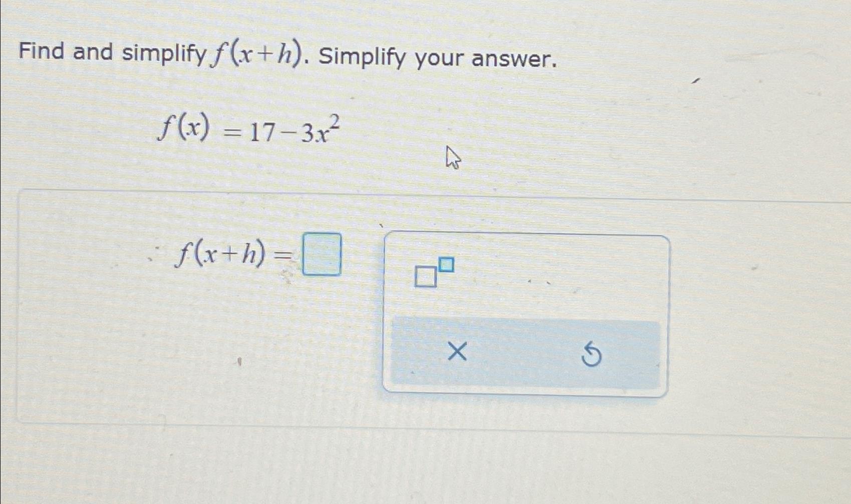 Solved Find And Simplify Fxh ﻿simplify Your 9979