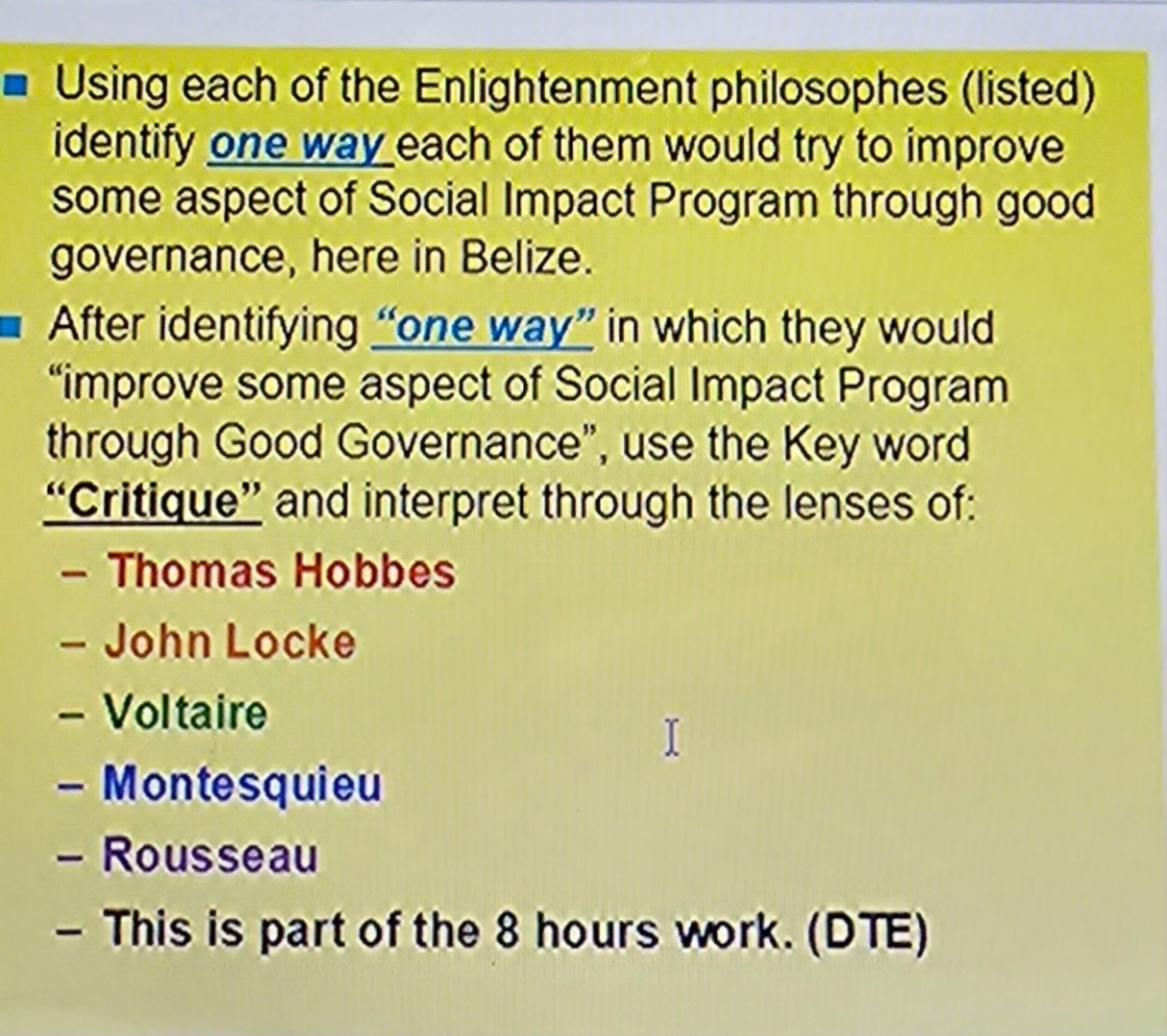 Solved Using each of the Enlightenment philosophes (listed) | Chegg.com