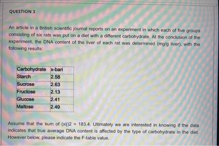 Solved An experiment was carried out to compare flow rates | Chegg.com