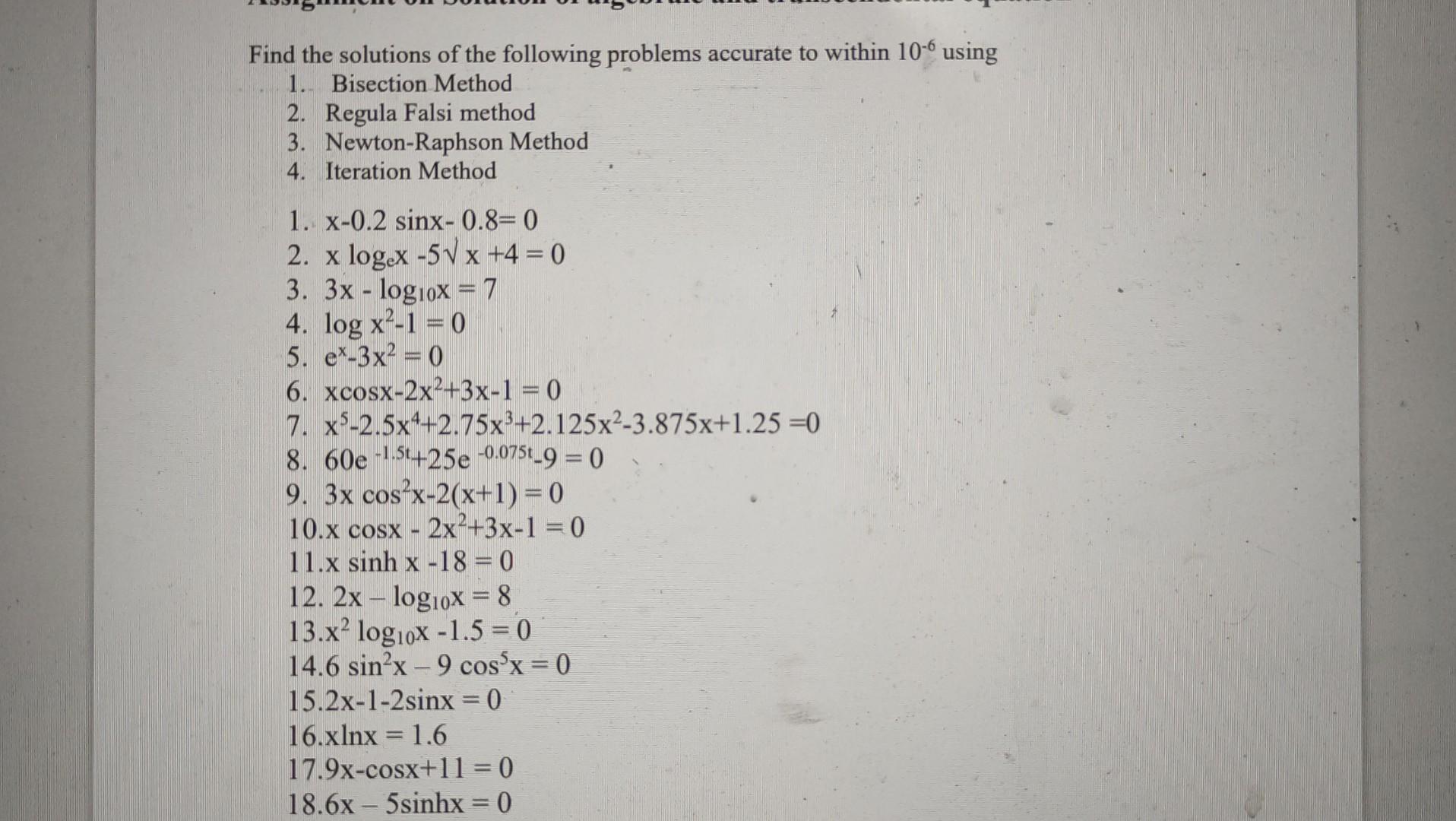 Solved ind the solutions of the following problems accurate | Chegg.com