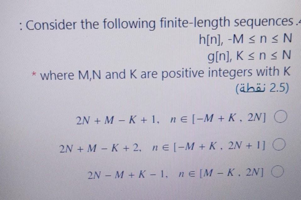 Solved : Consider the following finite-length sequences. | Chegg.com