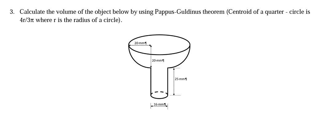 Solved Calculate the volume of the object below by using | Chegg.com