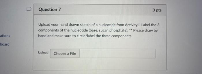 Solved Upload your hand drawn sketch of a nucleotide from | Chegg.com