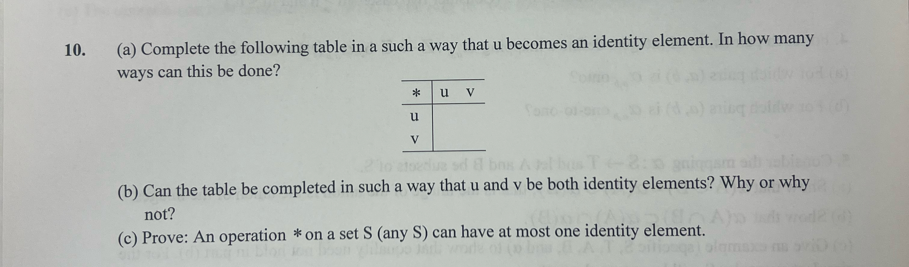 (a) ﻿Complete the following table in a such a way | Chegg.com