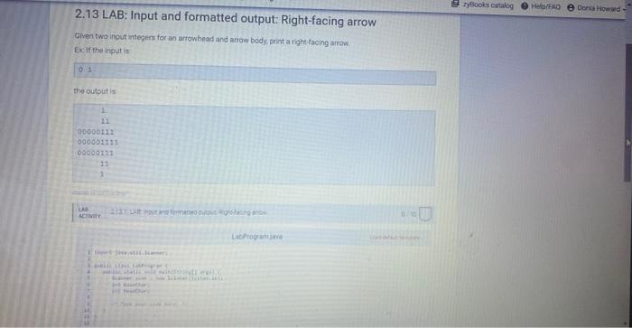 Solved In JAVA PLEASEGiven two integers for an arrowhead | Chegg.com