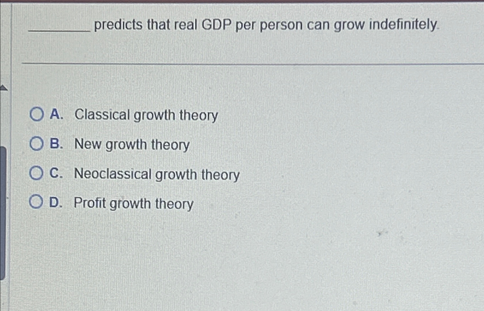 Solved predicts that real GDP per person can grow | Chegg.com