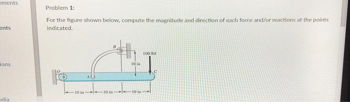 Solved ements Problem 1: For the figure shown below, compute | Chegg.com Solved ements Problem 1: For the figure shown below, compute | Chegg.com
