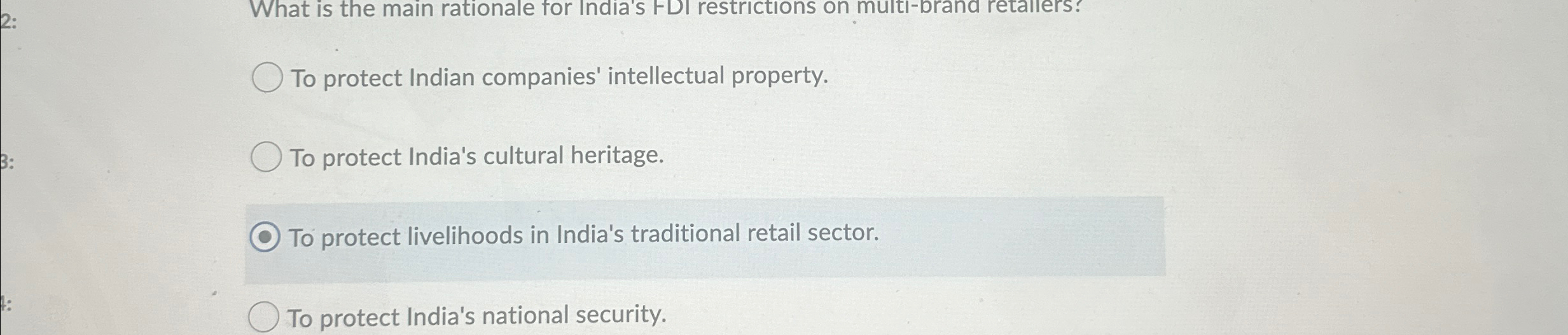 Solved What is the main rationale for India's FDI | Chegg.com
