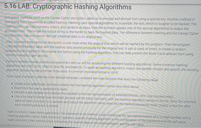 Solved Encryption methods, such as the Caesar Cipher | Chegg.com
