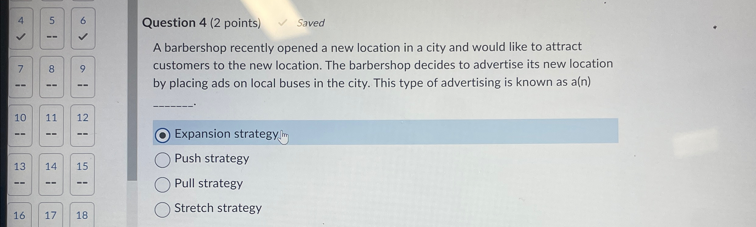Solved Question 4 (2 ﻿points) ﻿SavedA barbershop recently | Chegg.com
