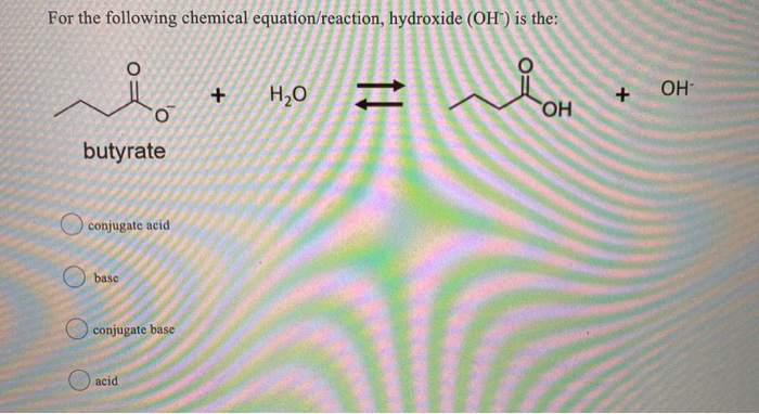 Solved For the following chemical equation/reaction, | Chegg.com