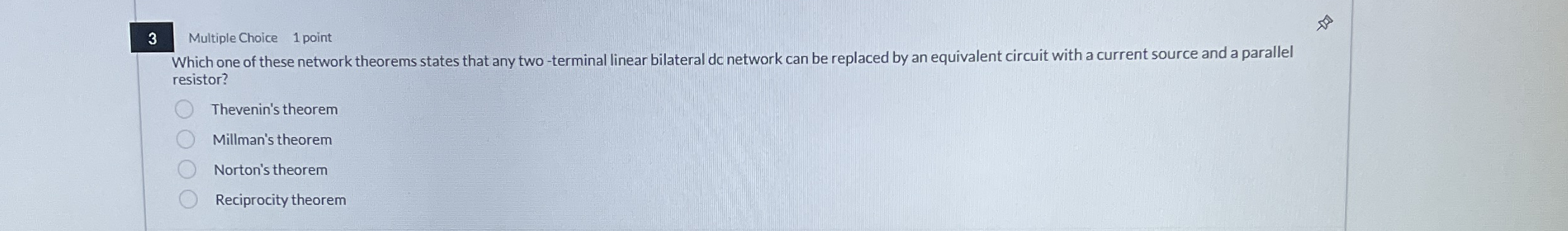 Solved 3 ﻿Multiple Choice 1 ﻿pointWhich one of these network | Chegg.com