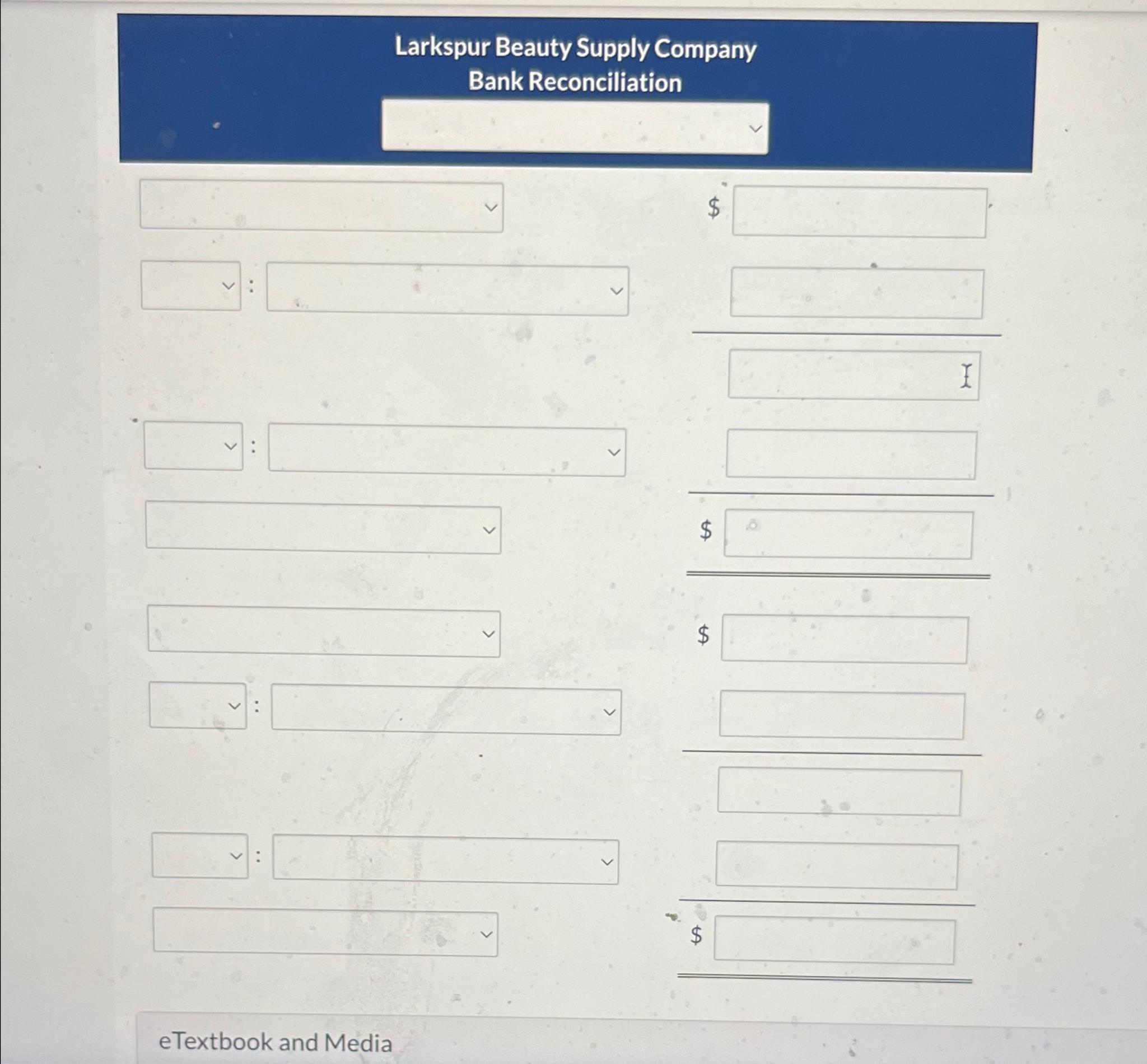 Solved Using the following information, prepare a bank | Chegg.com