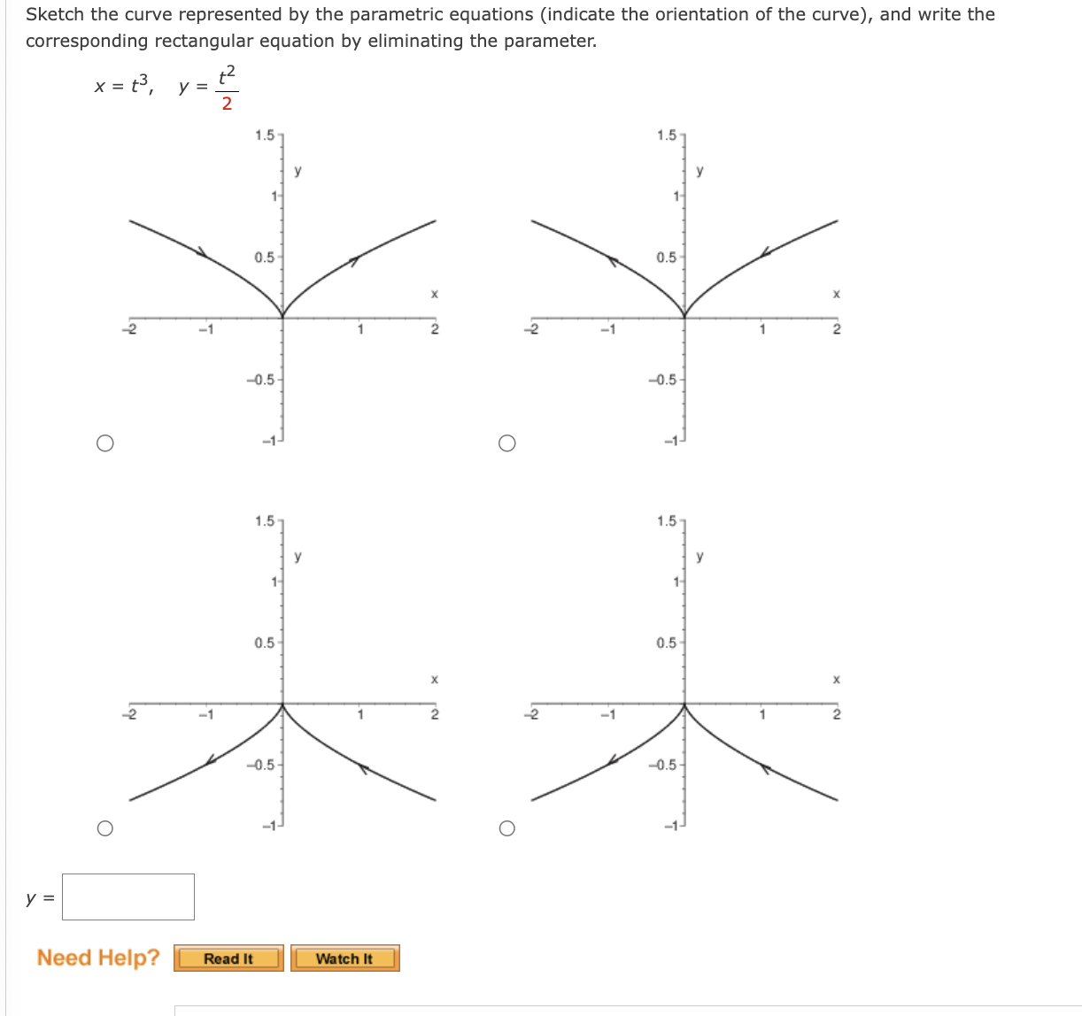 Solved Sketch the curve represented by the parametric | Chegg.com