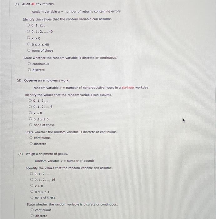 Solved sted is a series of experiments and associated random | Chegg.com