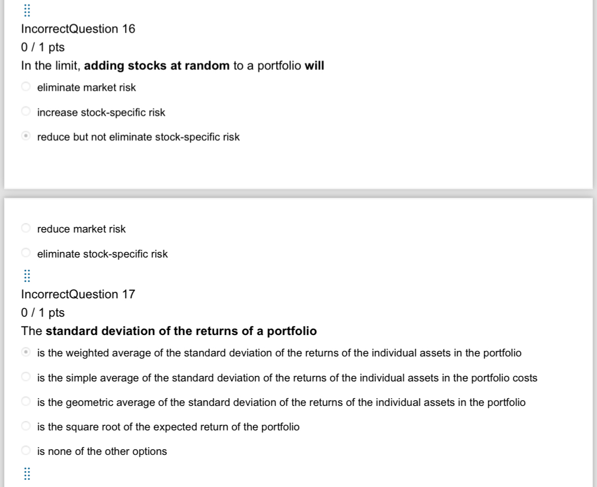 Solved IncorrectQuestion 1601ptsIn the limit, ﻿adding stocks | Chegg.com