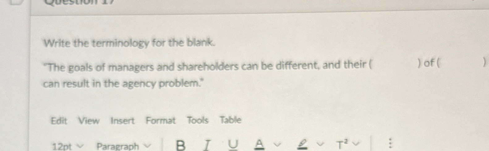 Solved Write the terminology for the blank."The goals of | Chegg.com
