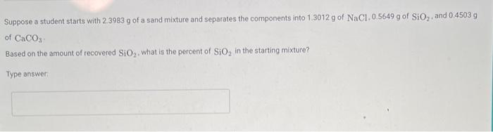 Solved Suppose a 15.2370 g sample of a NaCl and KCl mixture | Chegg.com