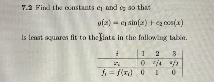 Solved 7.2 Find the constants c1 and c2 so that | Chegg.com