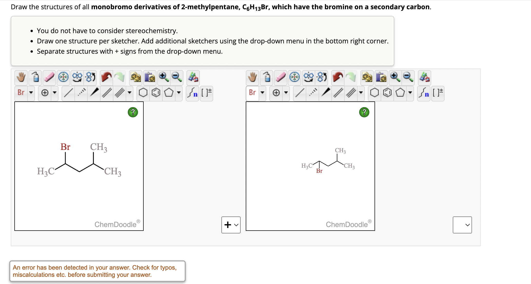 Solved Draw the structures of all monobromo derivatives of | Chegg.com