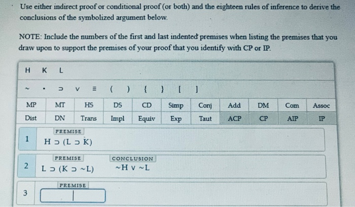 Solved Use either indirect proof or conditional proof (or | Chegg.com