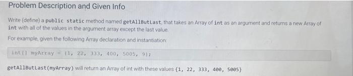 Solved Problem Description and Given Info Write (define) a | Chegg.com