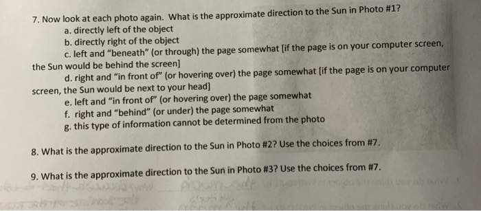 Solved Below are some photos taken by NASA. PHOTO #1: PHOTO | Chegg.com