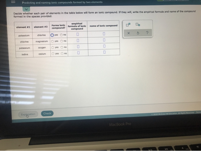 Solved Predicting and naming ionic compounds formed by two | Chegg.com