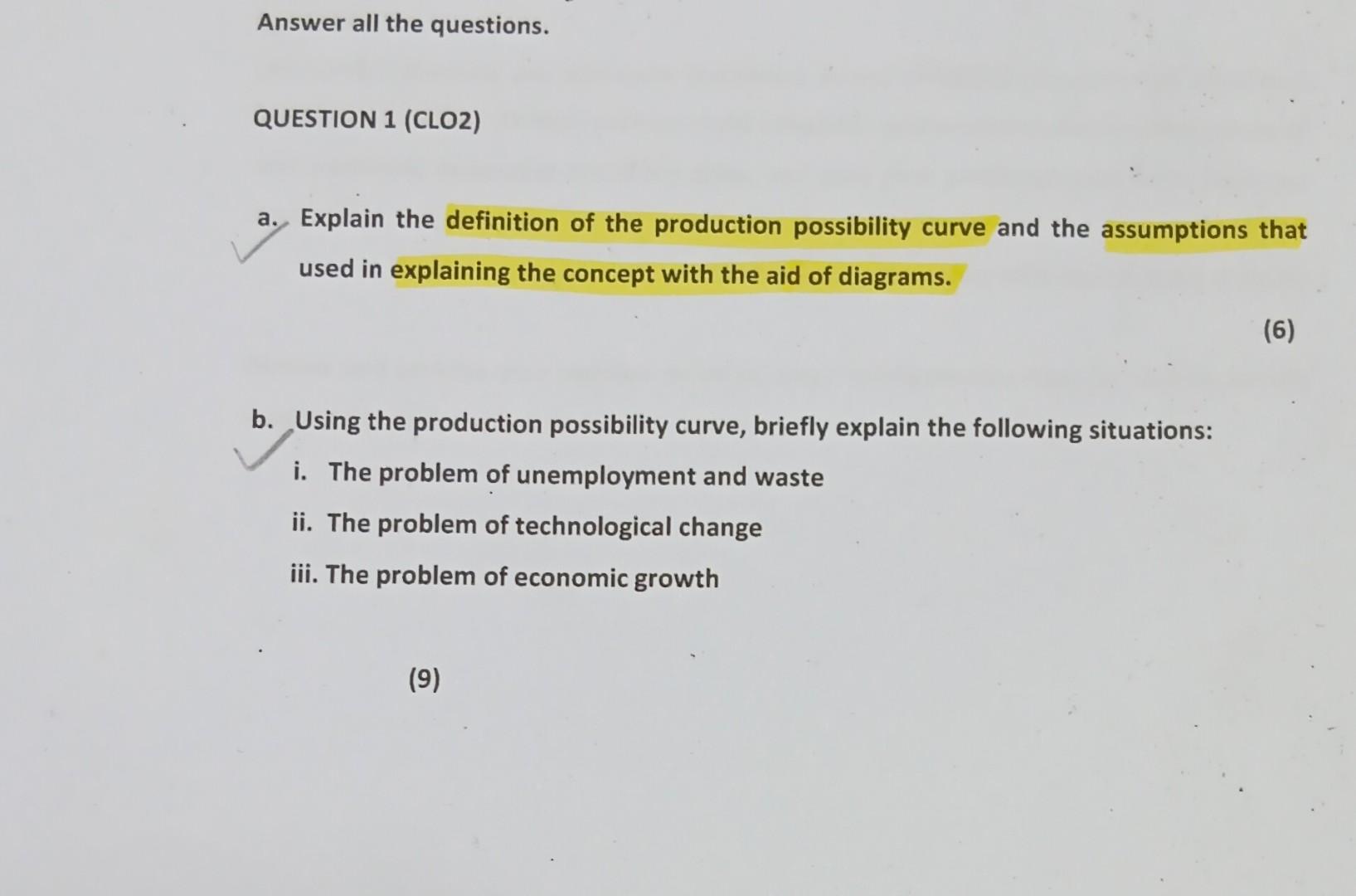 Solved Answer all the questions. QUESTION 1 (CLO2) a. | Chegg.com