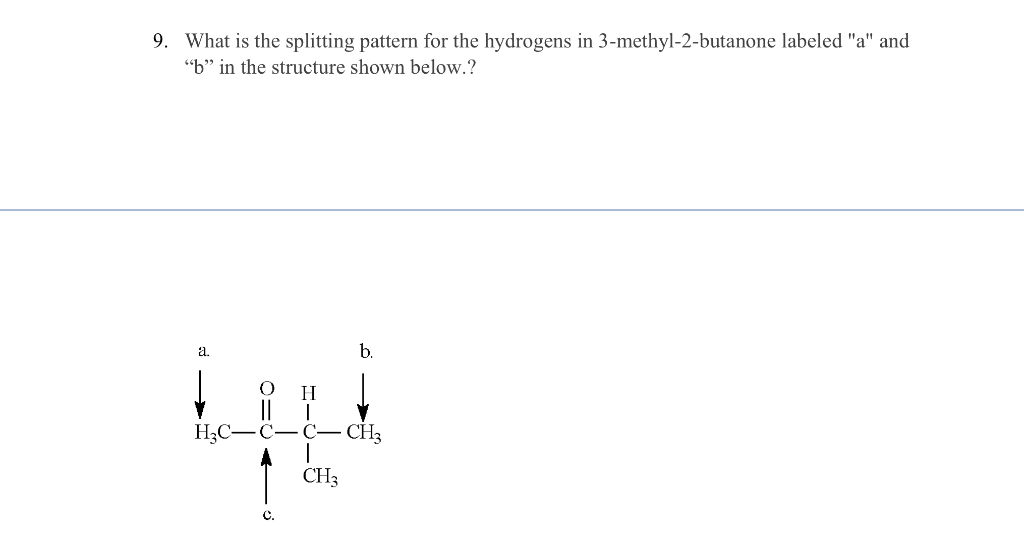 Solved What is the splitting pattern for the hydrogens in | Chegg.com