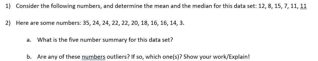 Consider the following numbers, and determine the | Chegg.com