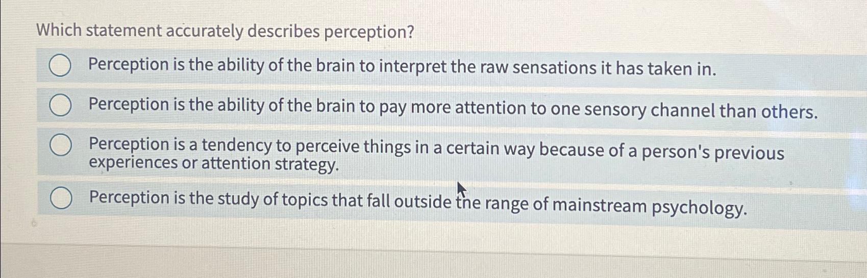 Solved Which statement accurately describes | Chegg.com