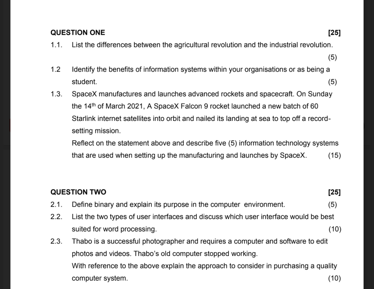 Solved by an EXPERT QUESTION ONE[25]1.1. ﻿List the differences between | Chegg.com