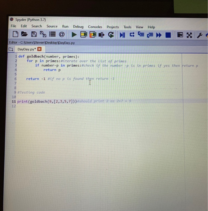 Solved ® Spyder Python 37 File Edit Search Source Run 0764